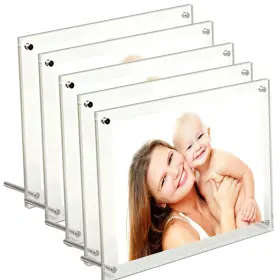 BFRED Acrylic Frame Brackets Wall Mount Floating Desktop